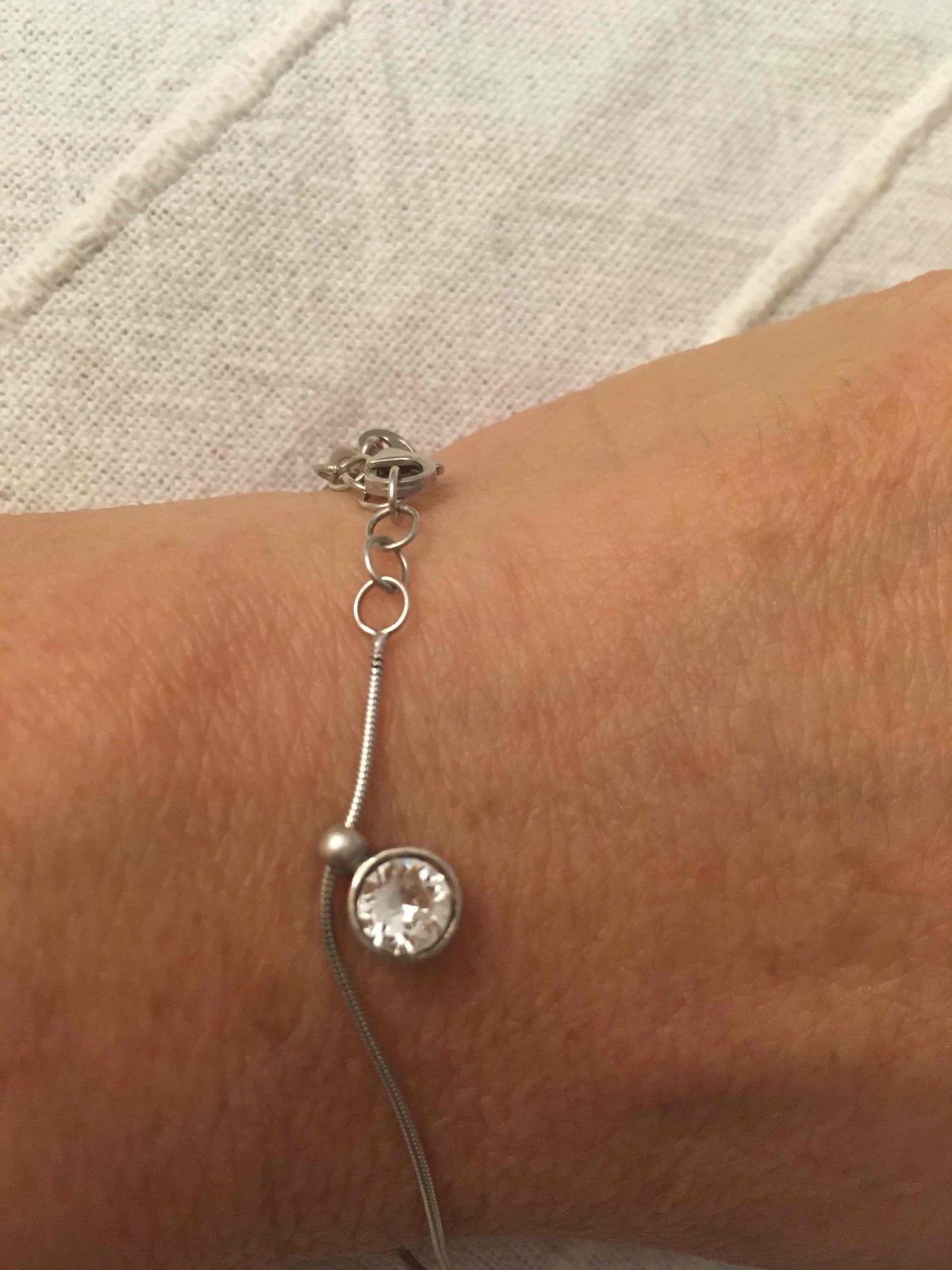 Серебряный браслет с кристаллами Swarovski FORVAL: белое серебро 925 ...