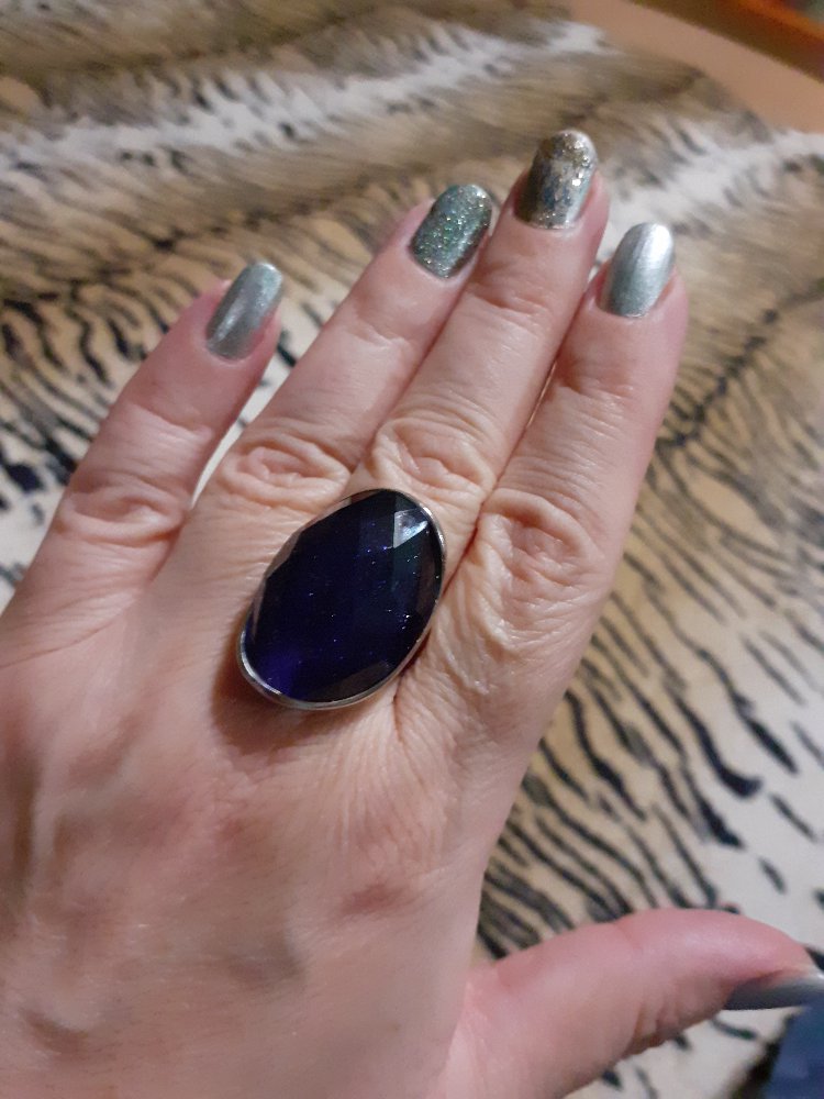 Серебряное кольцо с алпанитом SUNLIGHT: белое серебро 925 пробы ...