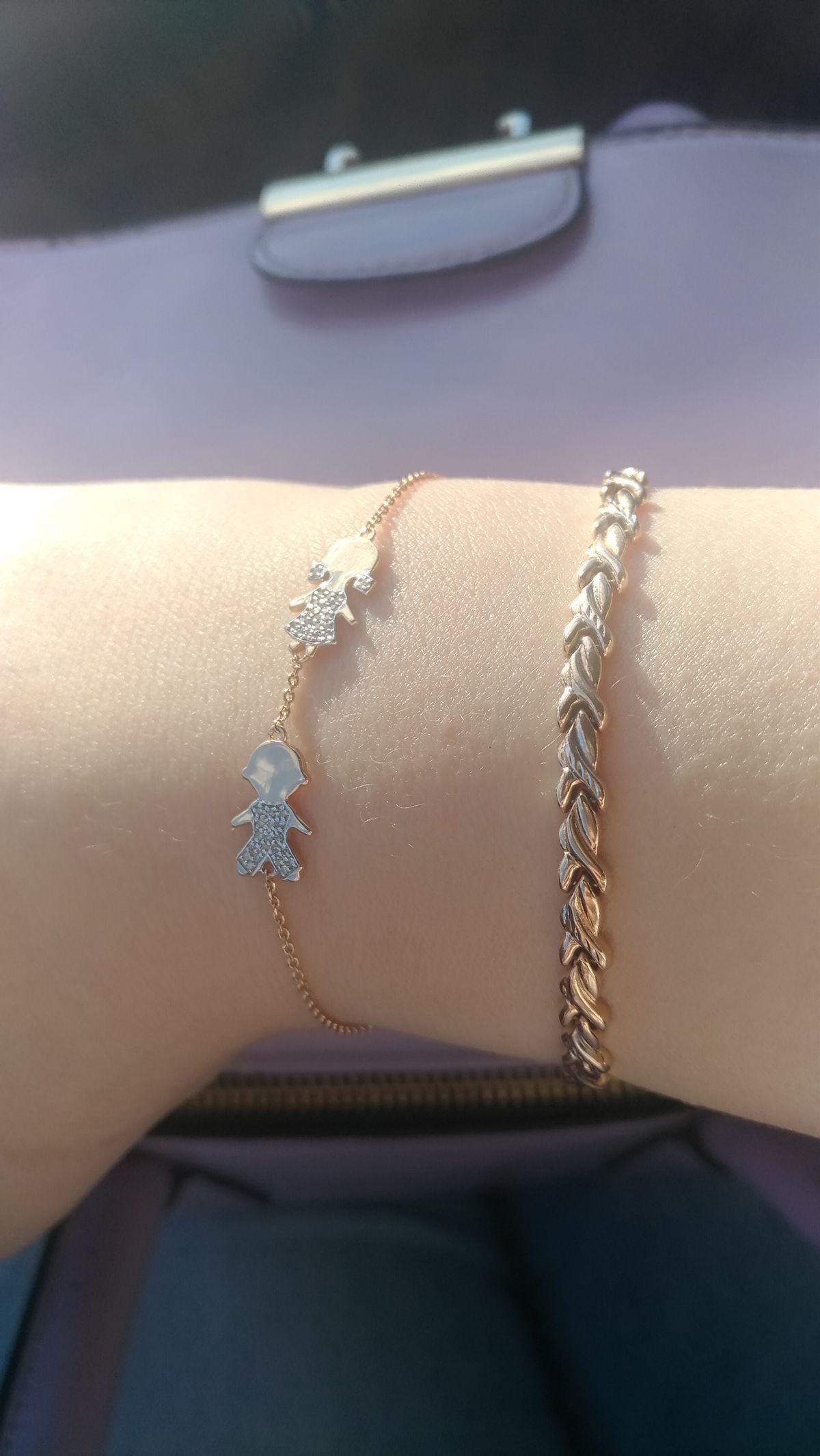 Золотой браслет с бриллиантами SUNLIGHT: красное и розовое золото 585 ...