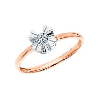 Золотое кольцо с бриллиантами БРИЛЛИАНТЫ ЯКУТИИ 71846-K5R-01: розовое ...